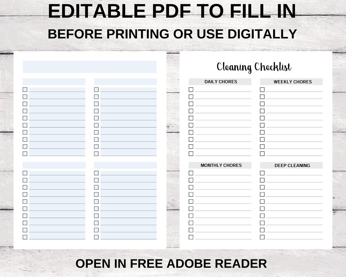 Self-customizable Editable to Do List Templates. Personalized - Etsy