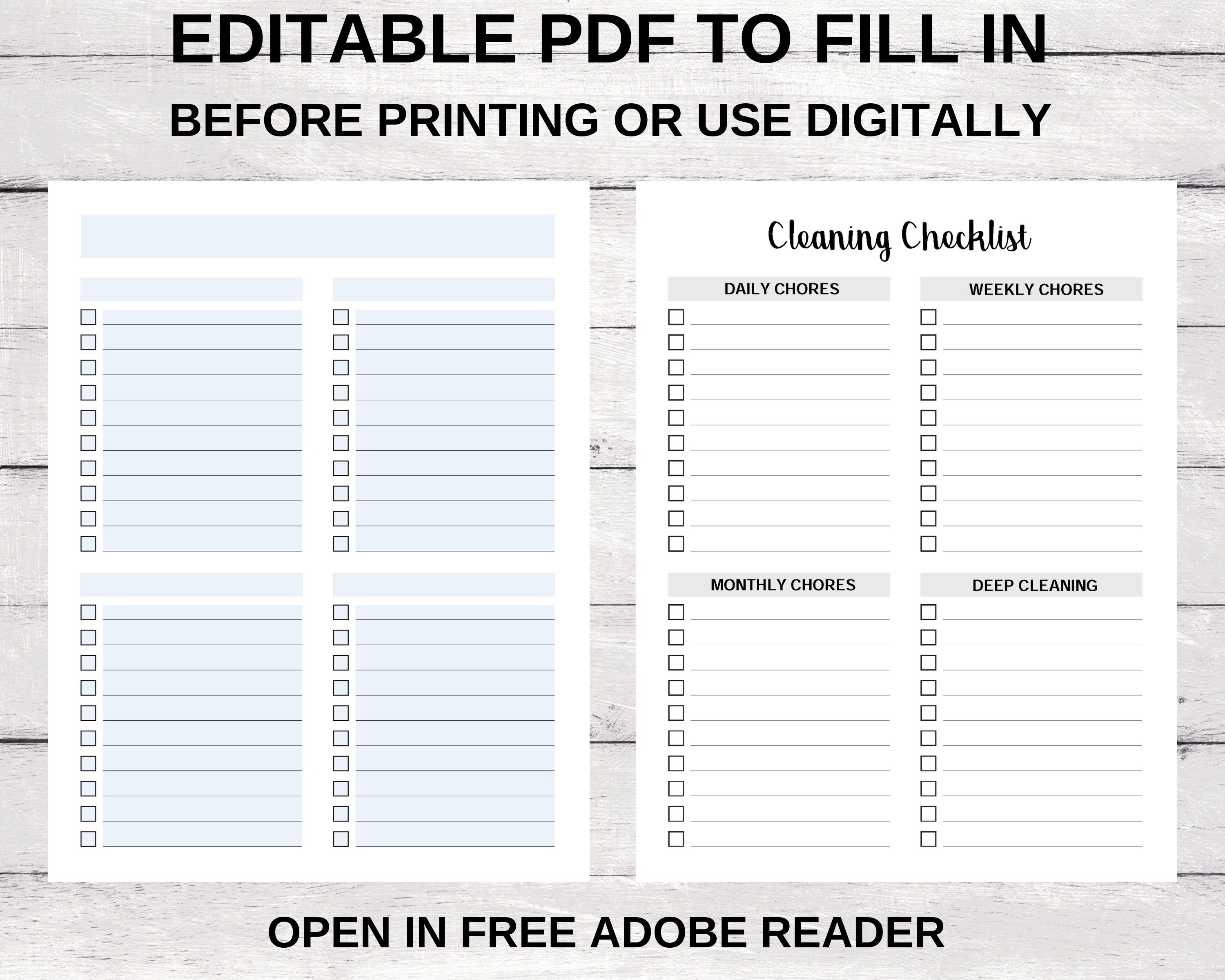 Self-customizable Editable to Do List Templates. Personalized Editable ...