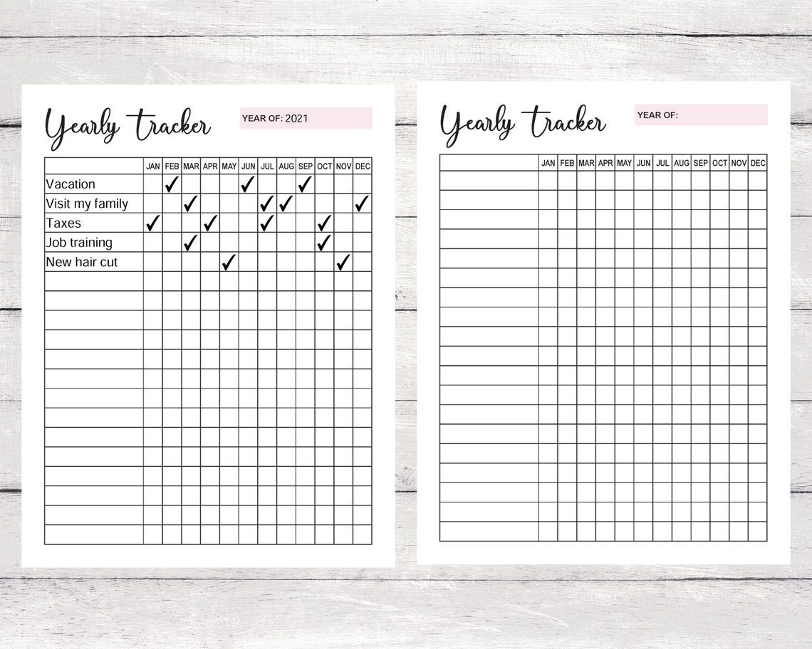 Daily Weekly Monthly Yearly Checklist Templates Daily Etsy