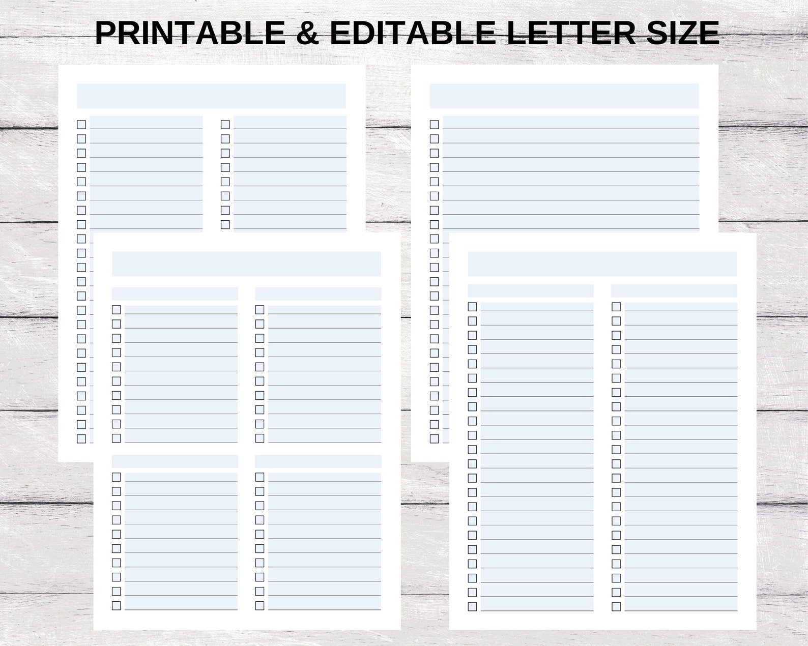 Self-customizable Editable to Do List Templates. Personalized Editable ...