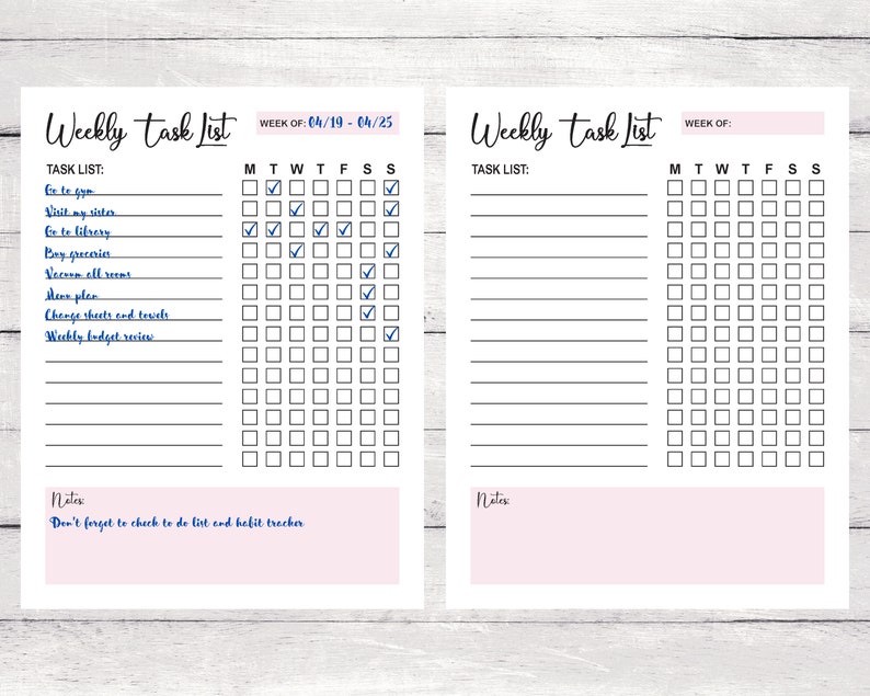 Daily Weekly Monthly Yearly Checklist Templates. Daily Routine, Weekly ...