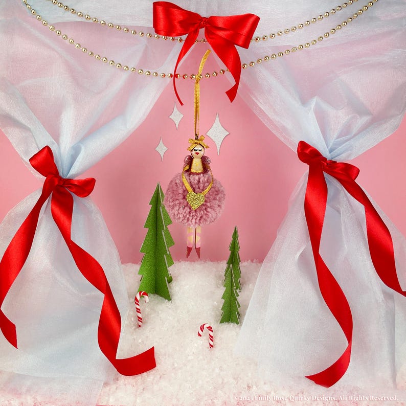 Christmas the Nutcracker, Tree Decoration, Sugar Plum Fairy Dusty Pink - Etsy