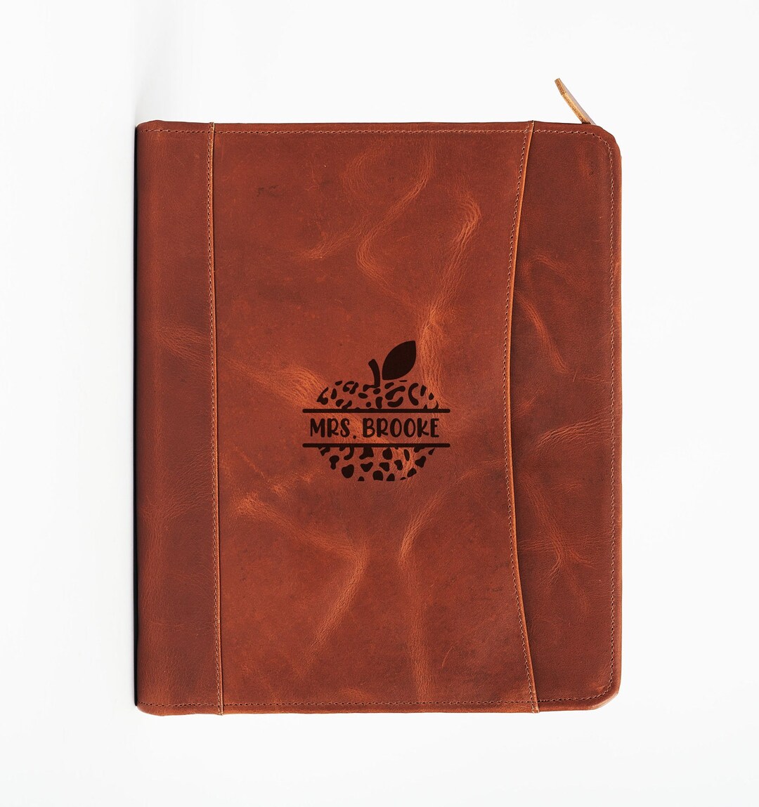 Engraved Leather Portfolio With Zipper Closure, Best Teacher Gifts ...