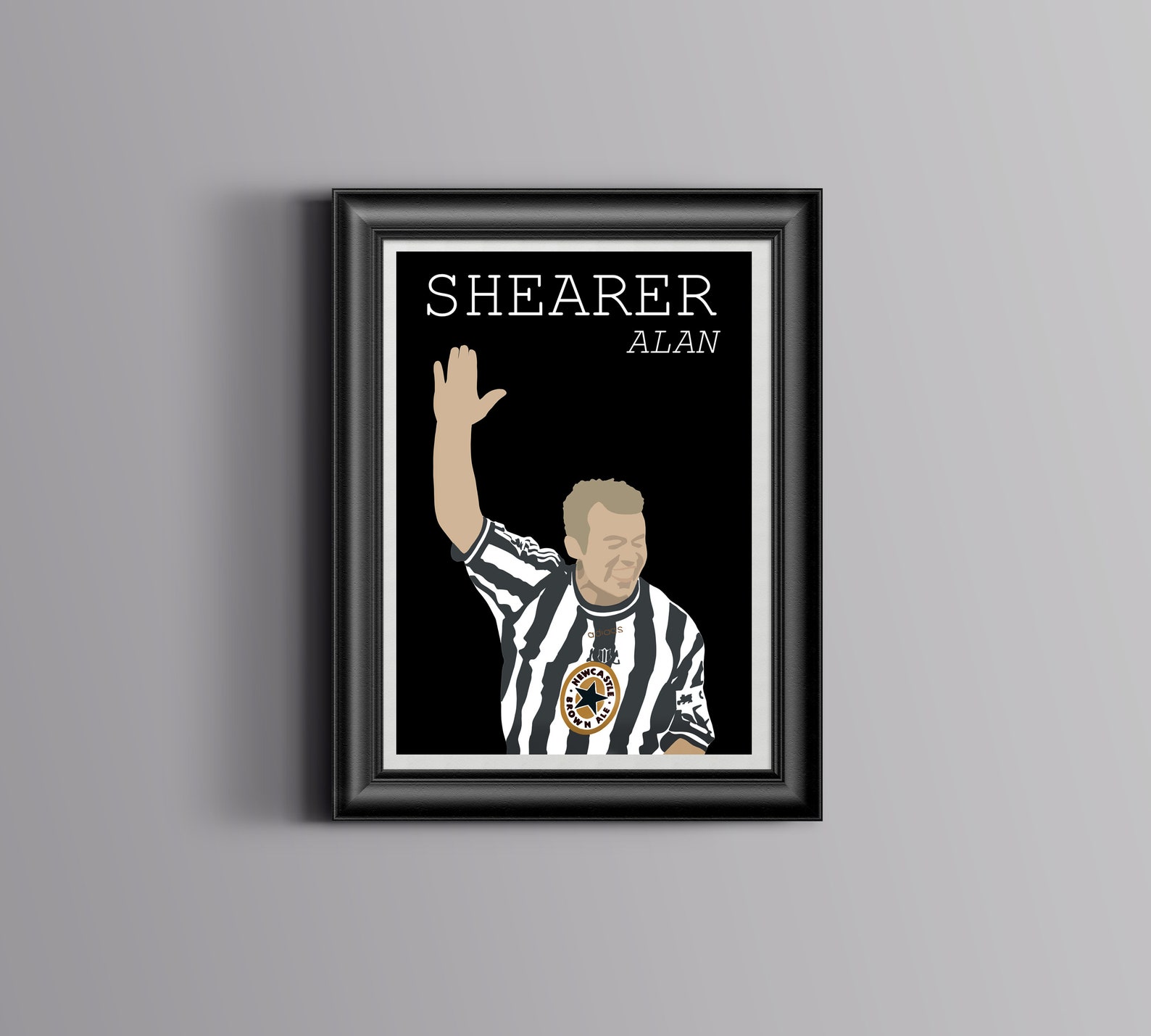 Alan Shearer Newcastle United Print Football Art NUFC A4 A3 - Etsy