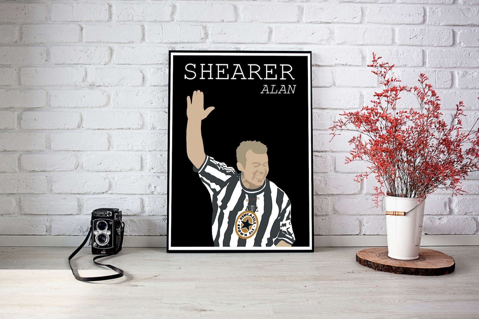 Alan Shearer Newcastle United Print Football Art NUFC A4 A3 - Etsy