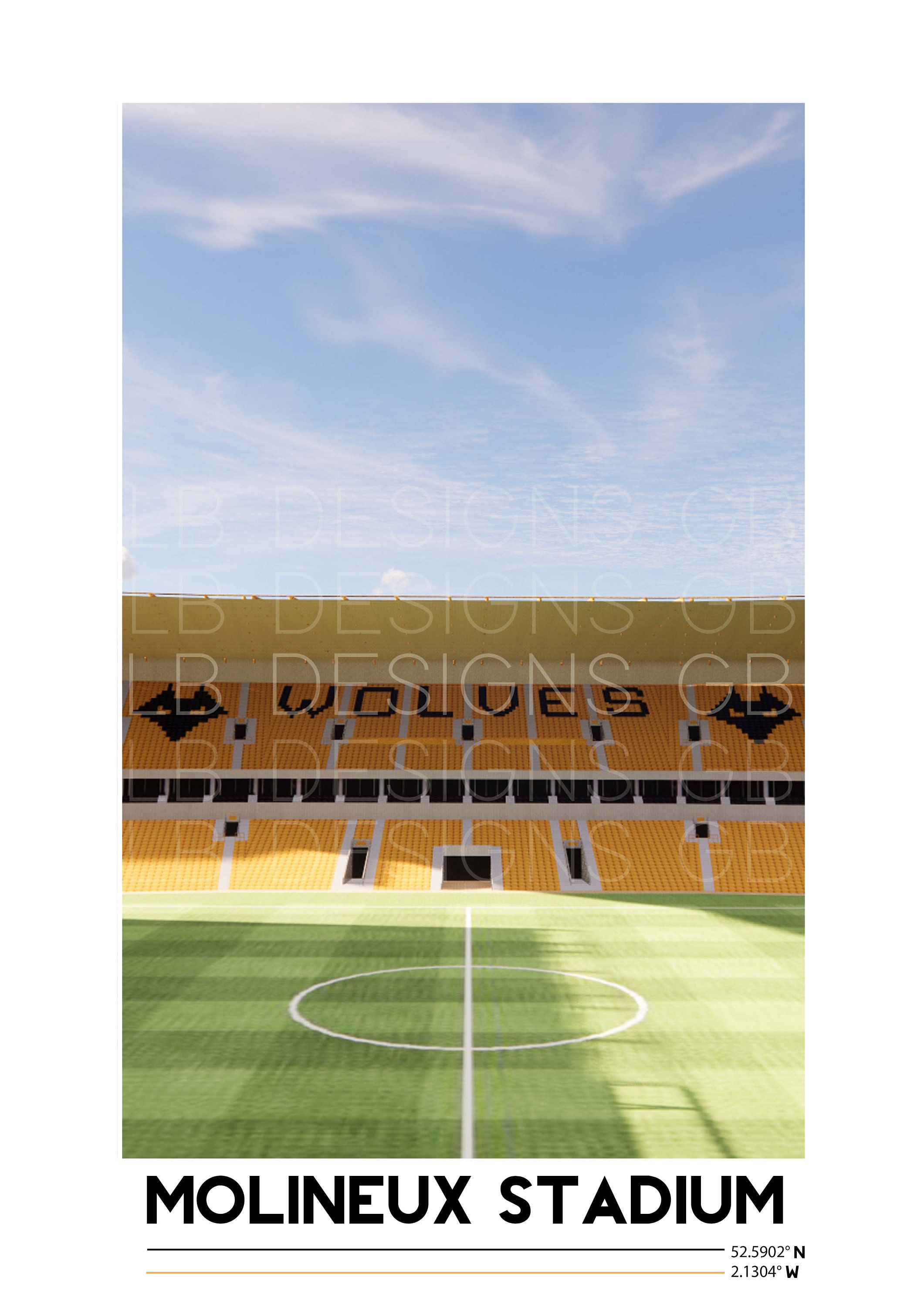 Wolverhampton Wanderers FC Molineux Stadium Wolves Football Art ...