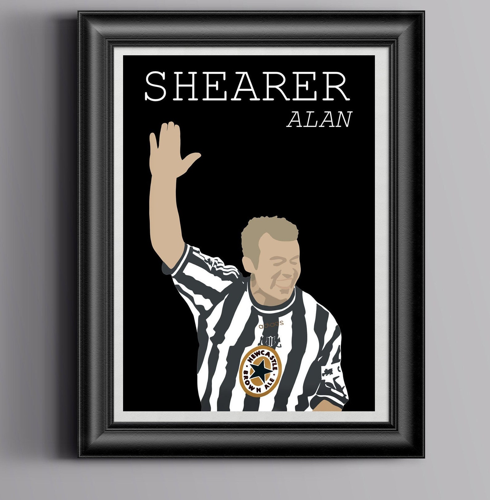 Alan Shearer Newcastle United Print Football Art NUFC A4 A3 - Etsy