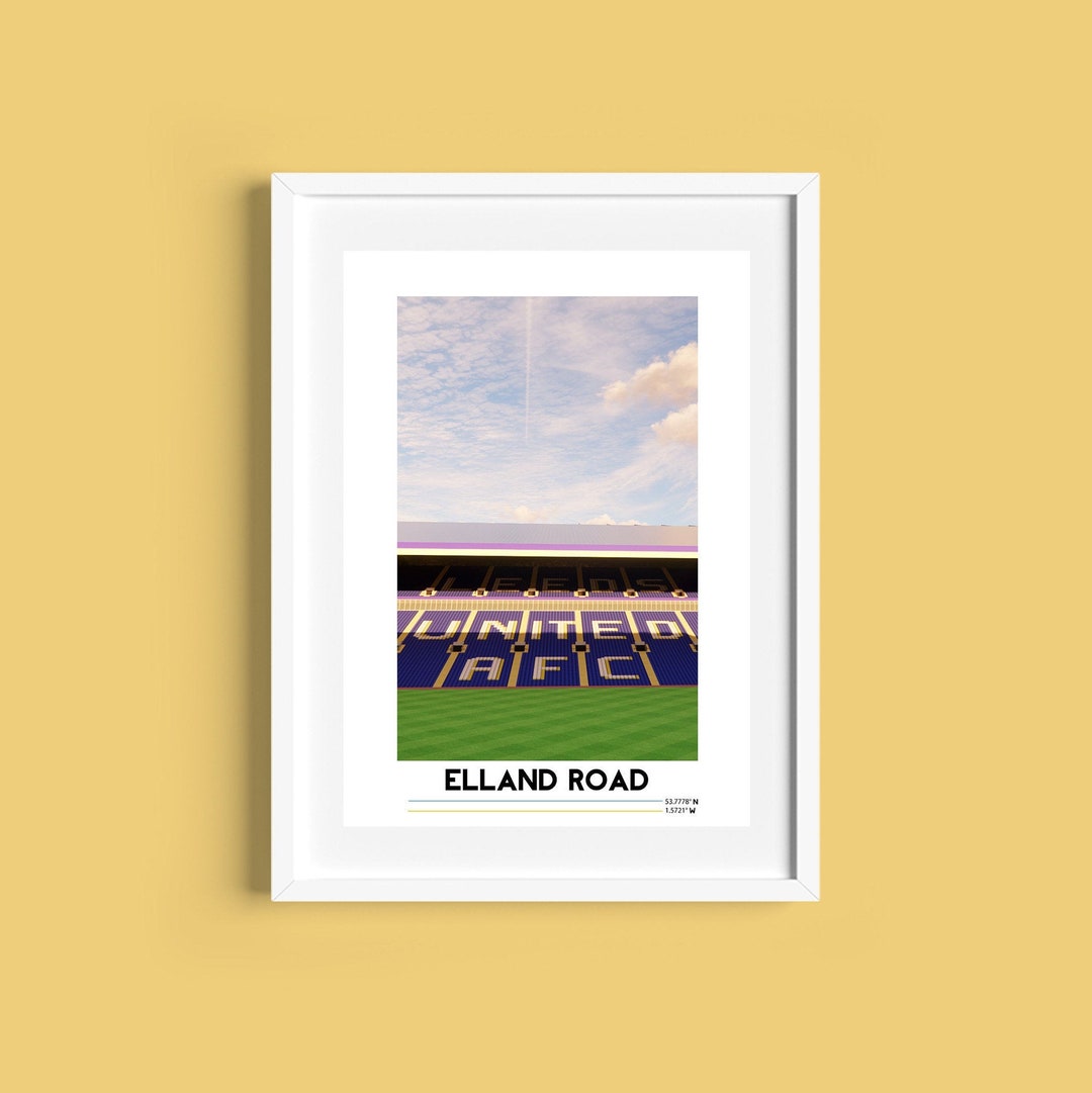 Leeds United Elland Road Leeds United Print Football Art Print Only ...