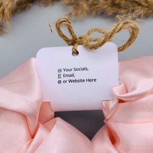 Custom Scrunchies Tag, Kraft Recycled Business Cards, Display Card ...