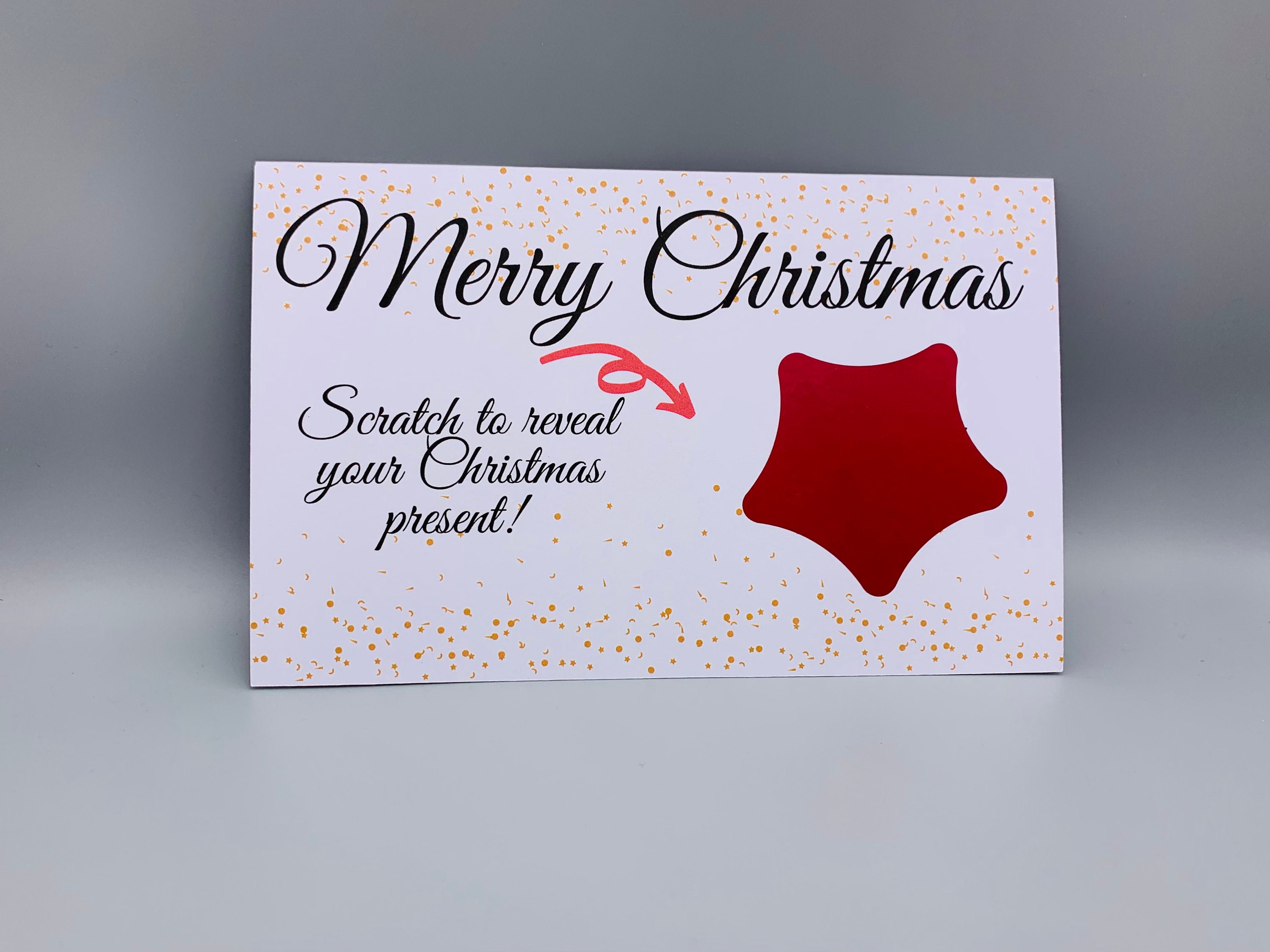Christmas Scratch Card Reveal Christmas Greeting Cards - Etsy UK