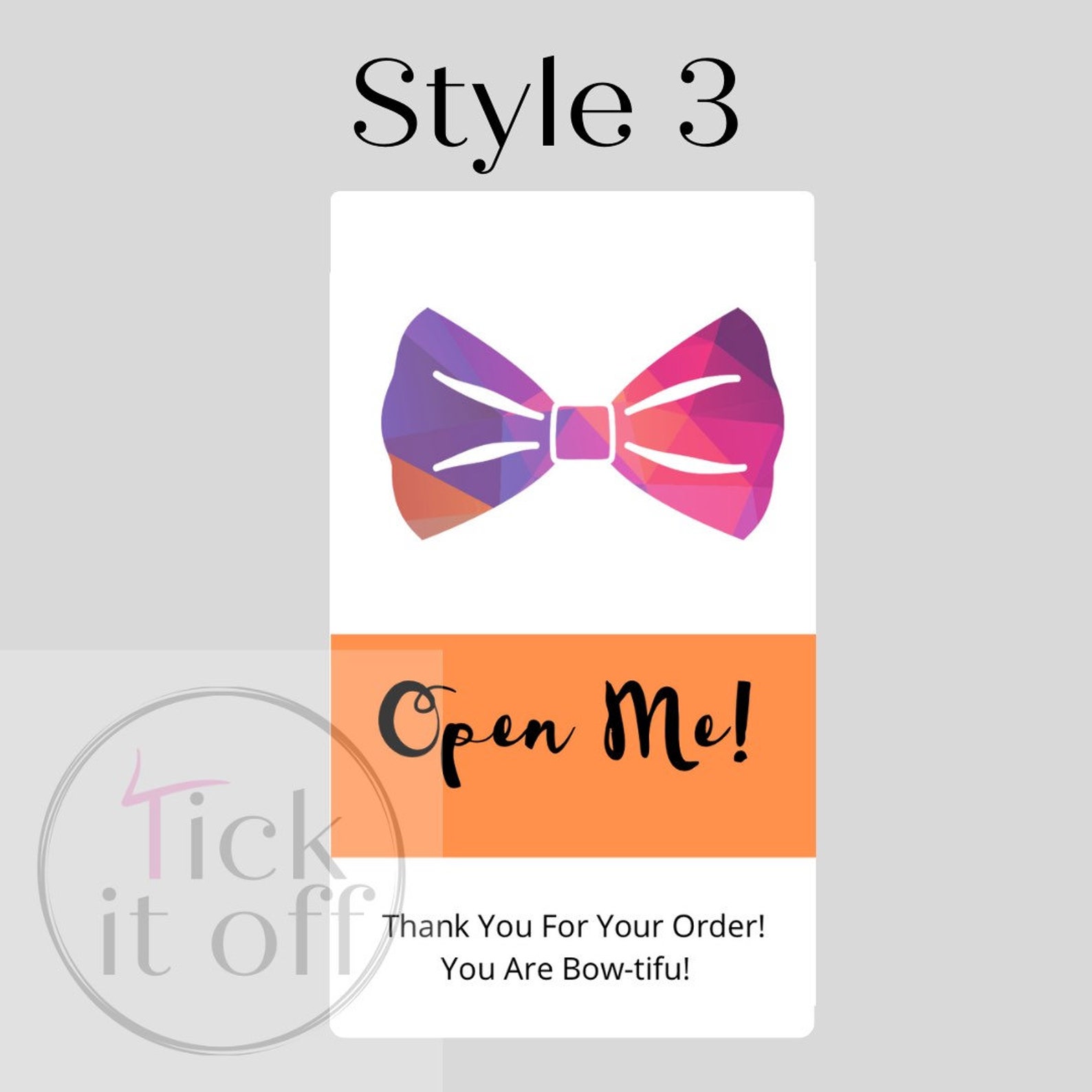 Box Seal Labels, Letterbox Sticker, Bow Business Sticker, Small ...