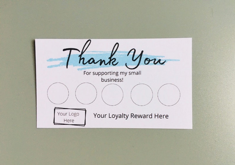 Custom Loyalty Cards Loyalty Card Stickers Loyalty Card - Etsy