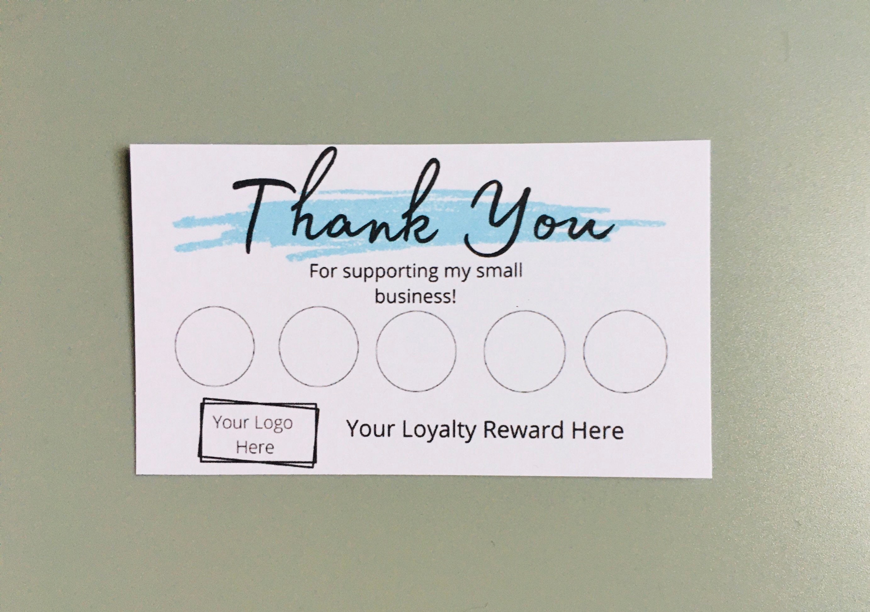 Custom Loyalty Cards Loyalty Card Stickers Loyalty Card | Etsy UK