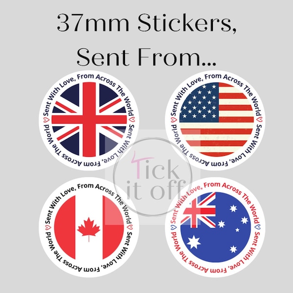 Small Country Flag Stickers - Etsy