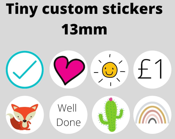 Custom Mini Icons Stickers Sheet Decoration Stickers. Minimal Planner ...