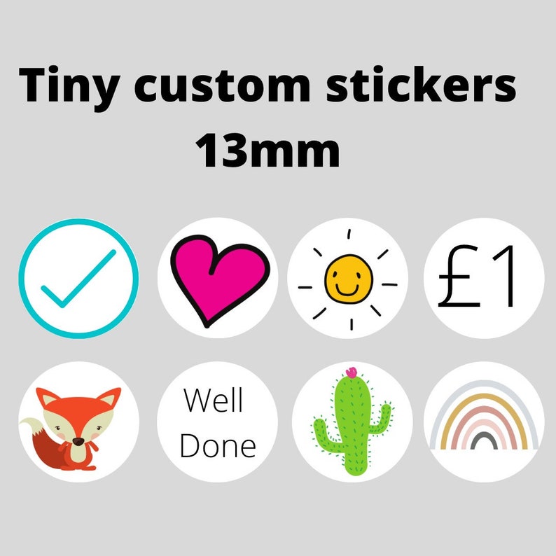 Tiny custom stickers small round sticker label bulletjournal | Etsy