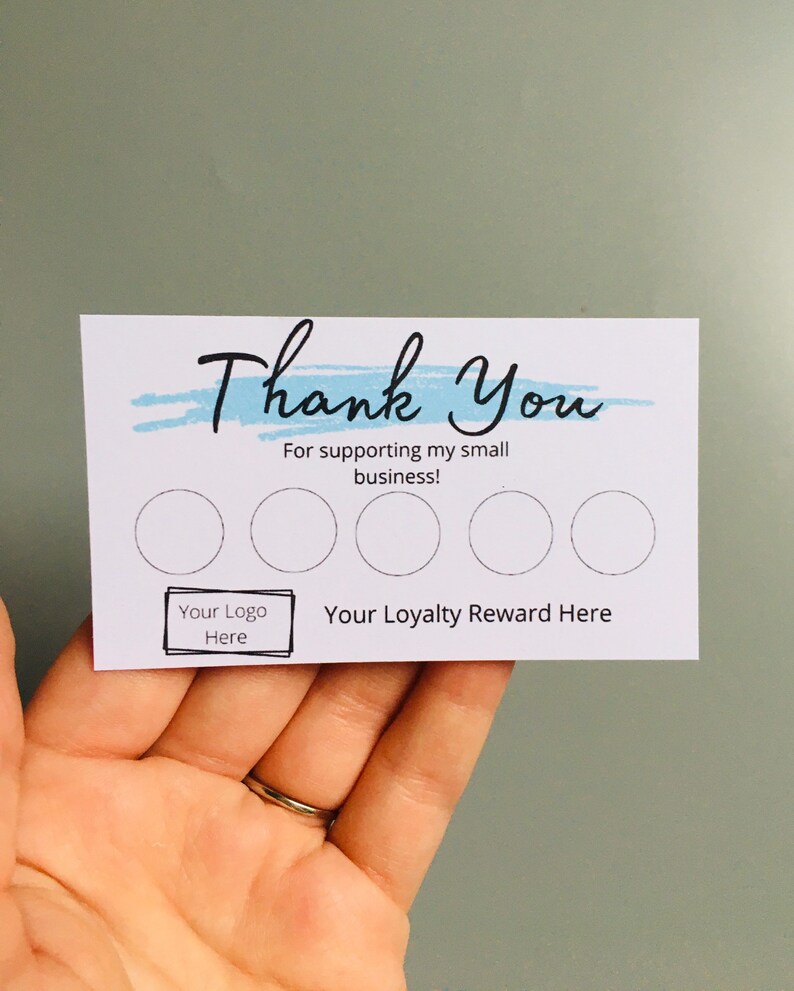 Custom Loyalty Cards Loyalty Card Stickers Loyalty Card | Etsy UK
