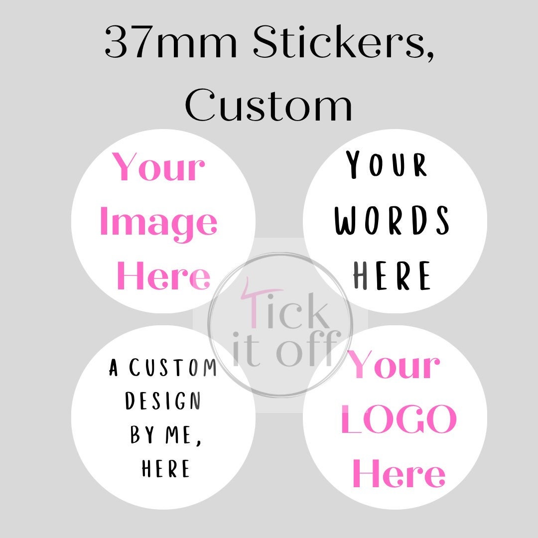 Custom Round Stickers, Small Business Logo Stickers, Personalised ...