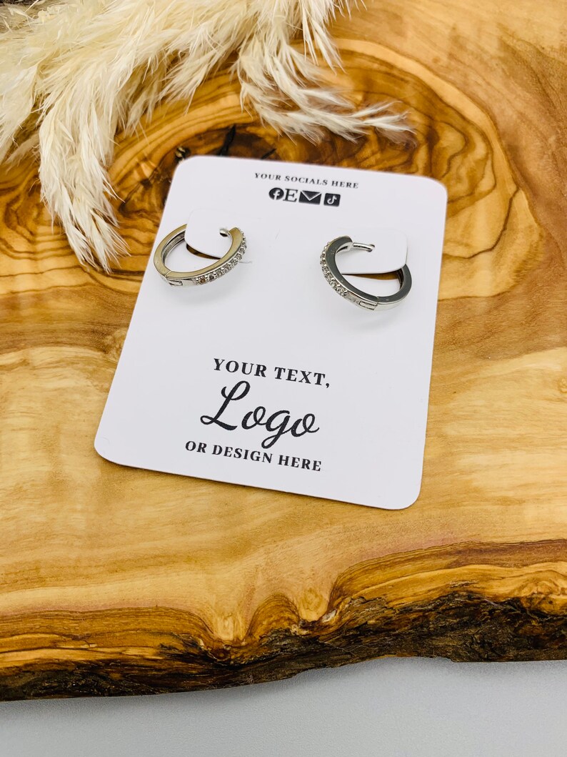 Logo Earring Cards small Earring Cards for Hoops - Etsy