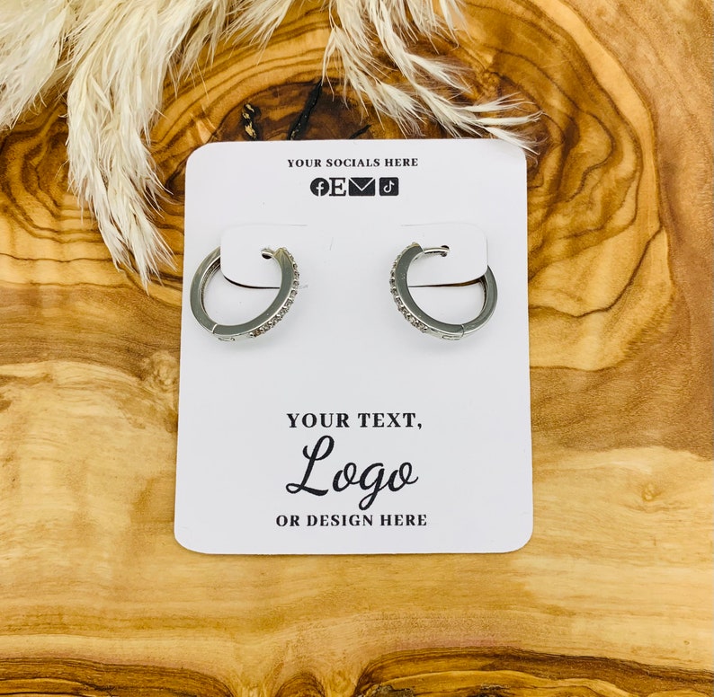 Logo Earring Cards small Earring Cards for Hoops - Etsy