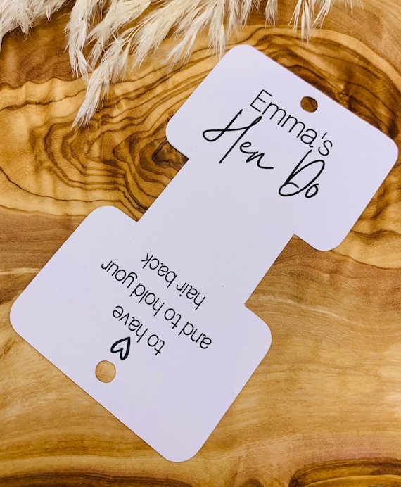 Hen Do Scrunchie Tag Bachelorette Scrunchie Holder | Etsy