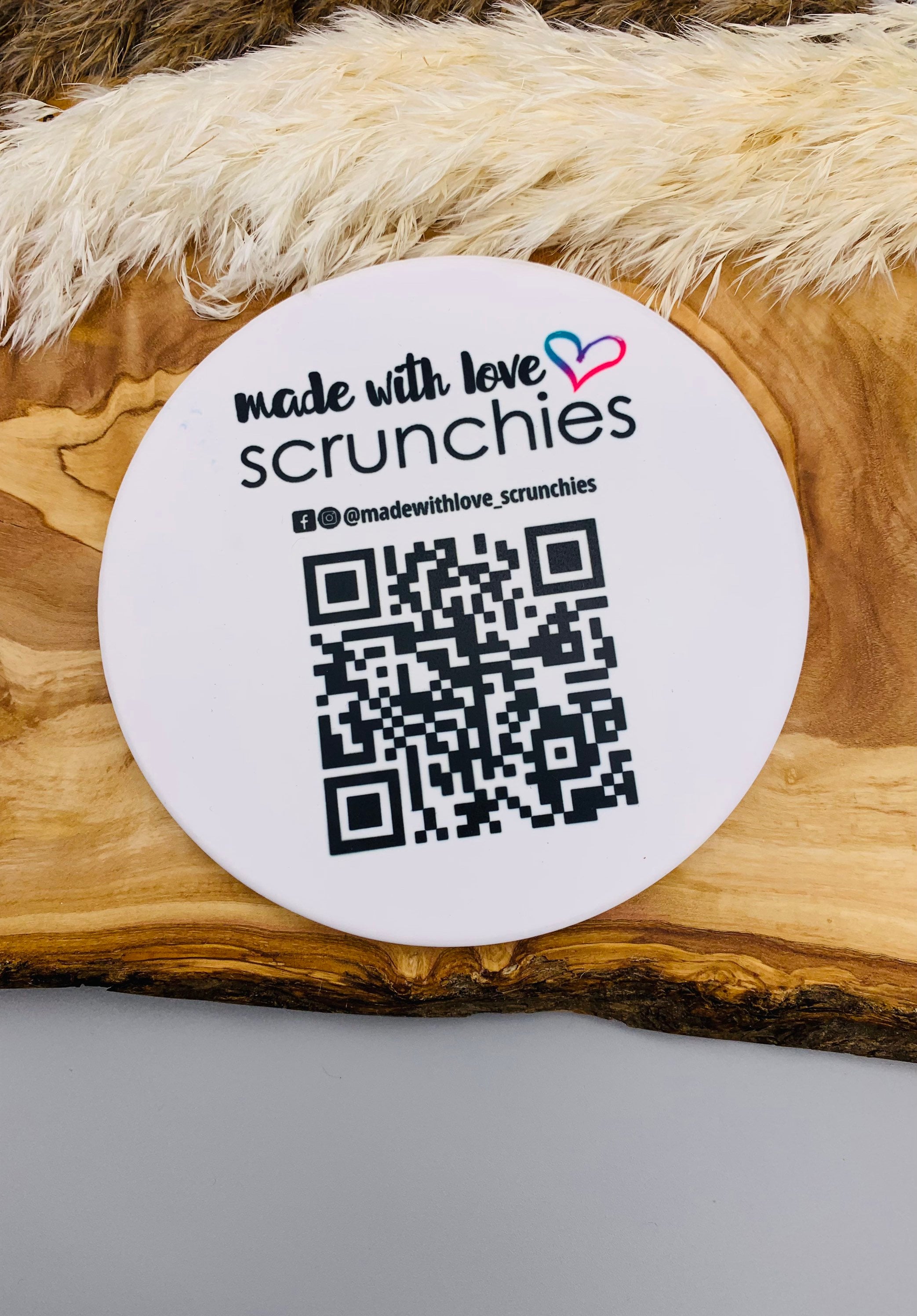Logo Photo Prop 10.8cm Qr Code Sign Custom Ceramic - Etsy