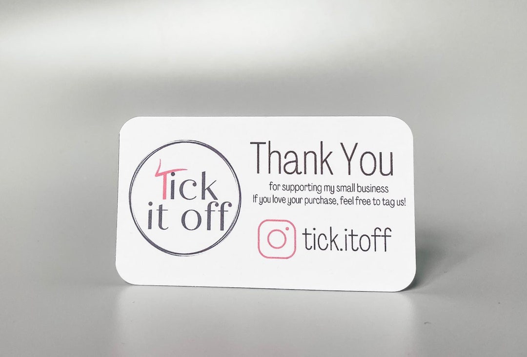 Round Corner Business Card, Personalised Business Thank You Cards ...