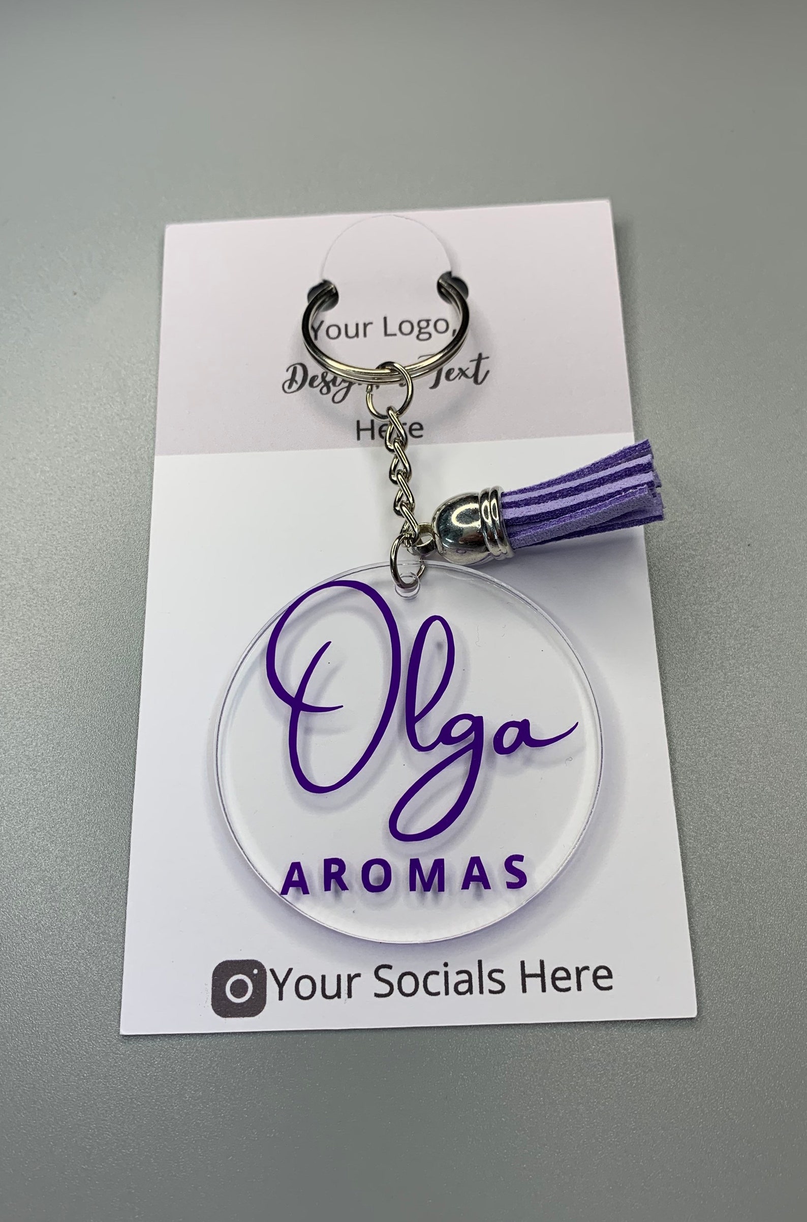 Custom Keyring backing card recycled eco friendly | Etsy