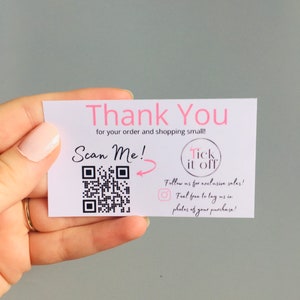 Qr Code Business Card, Thank You Business Card, Discount Code Card ...