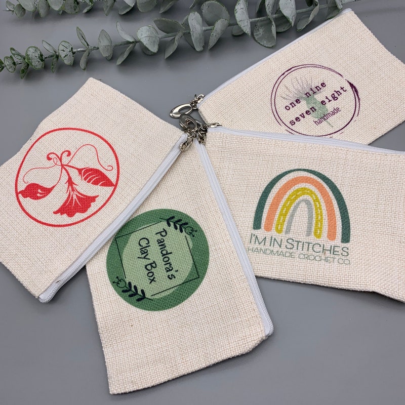 Custom Logo Zipper Bag - Etsy