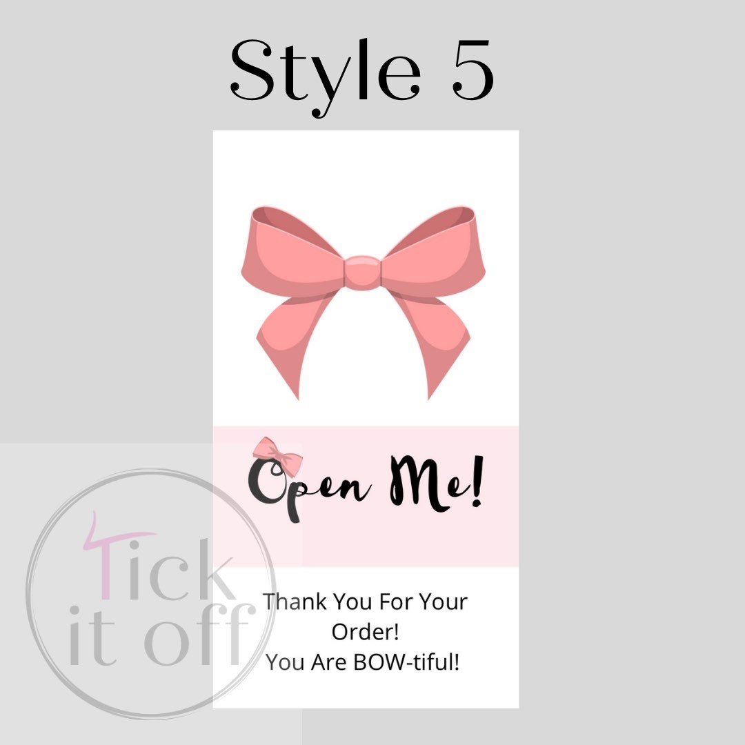 Box Seal Labels, Letterbox Sticker, Bow Business Sticker, Small ...