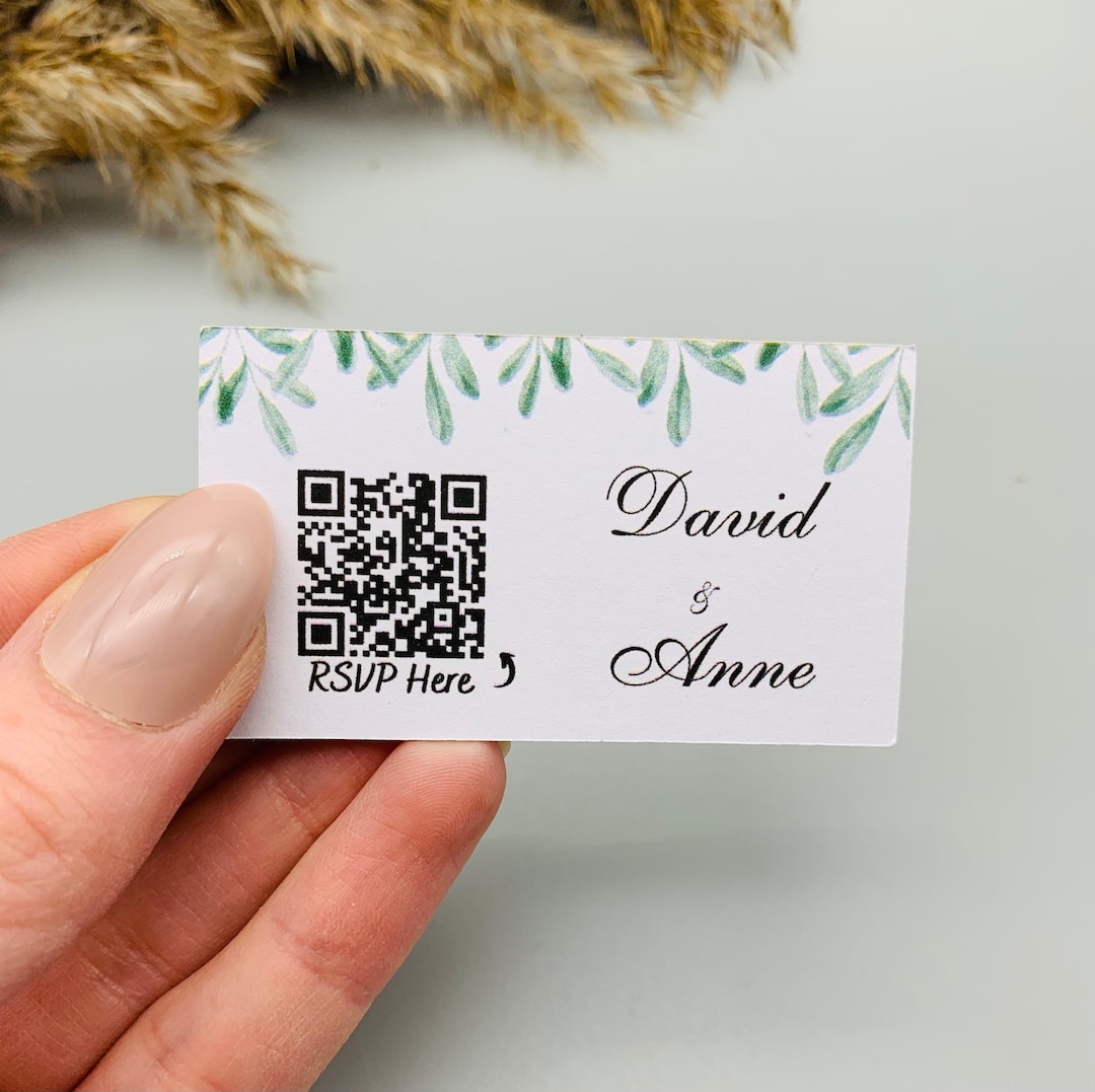 Wedding RSVP Qr Code, Qr Code Card, Eco Friendly, Wedding Supplies, Diy ...
