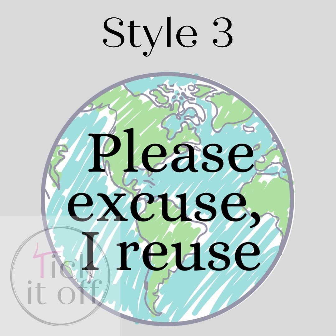 Reuse Packaging Recycle Me Stickers Save the Planet | Etsy UK