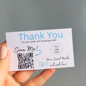 Qr Code Business Card, Thank You Business Card, Discount Code Card ...