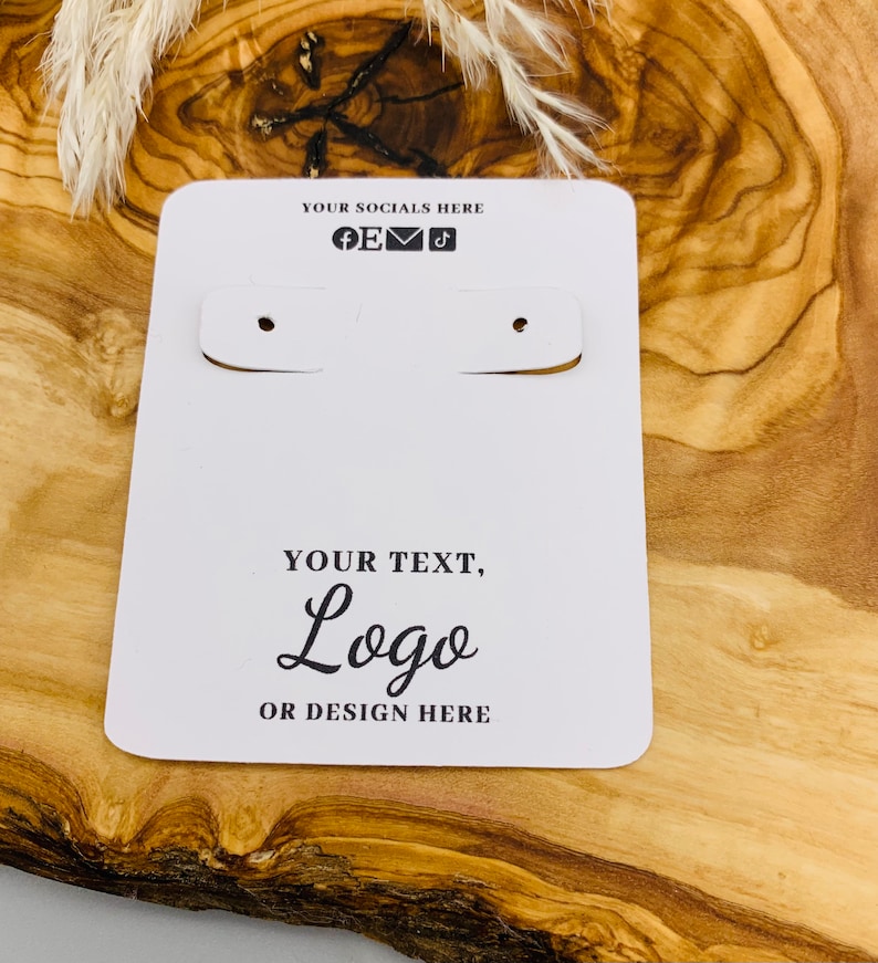 Logo Earring Cards small Earring Cards for Hoops - Etsy