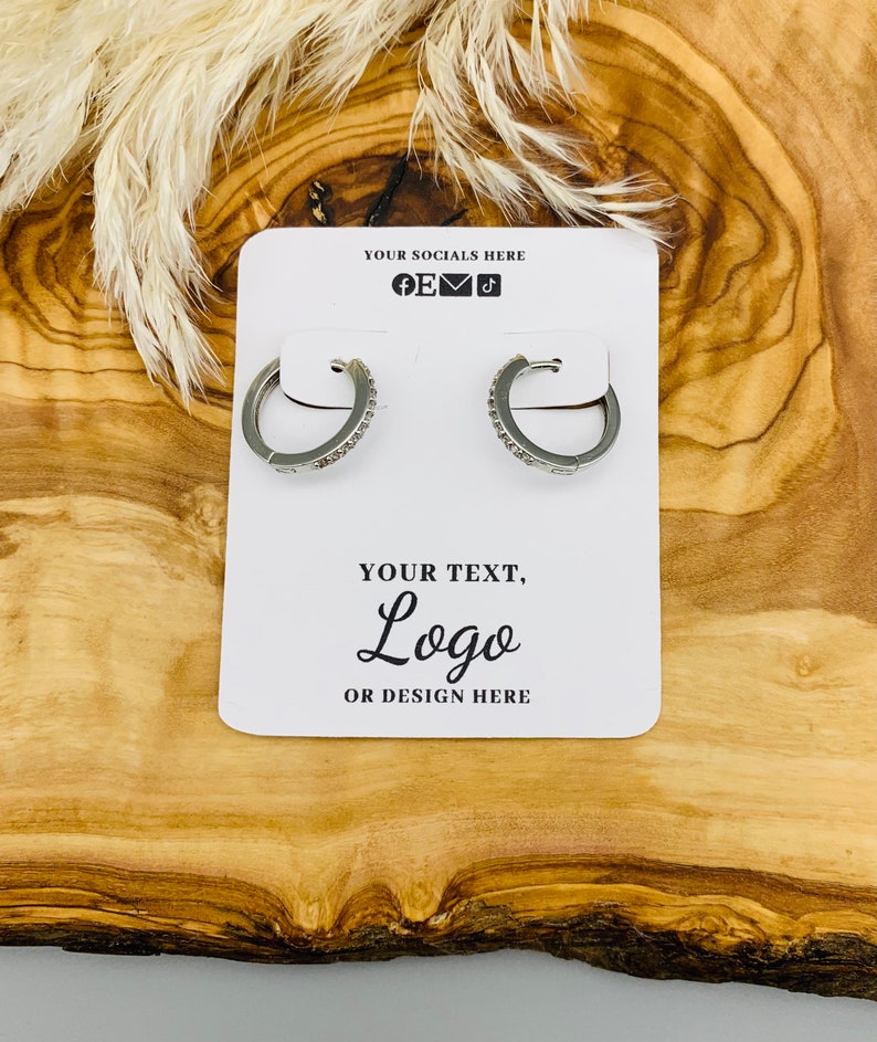 Logo Earring Cards small Earring Cards for Hoops - Etsy