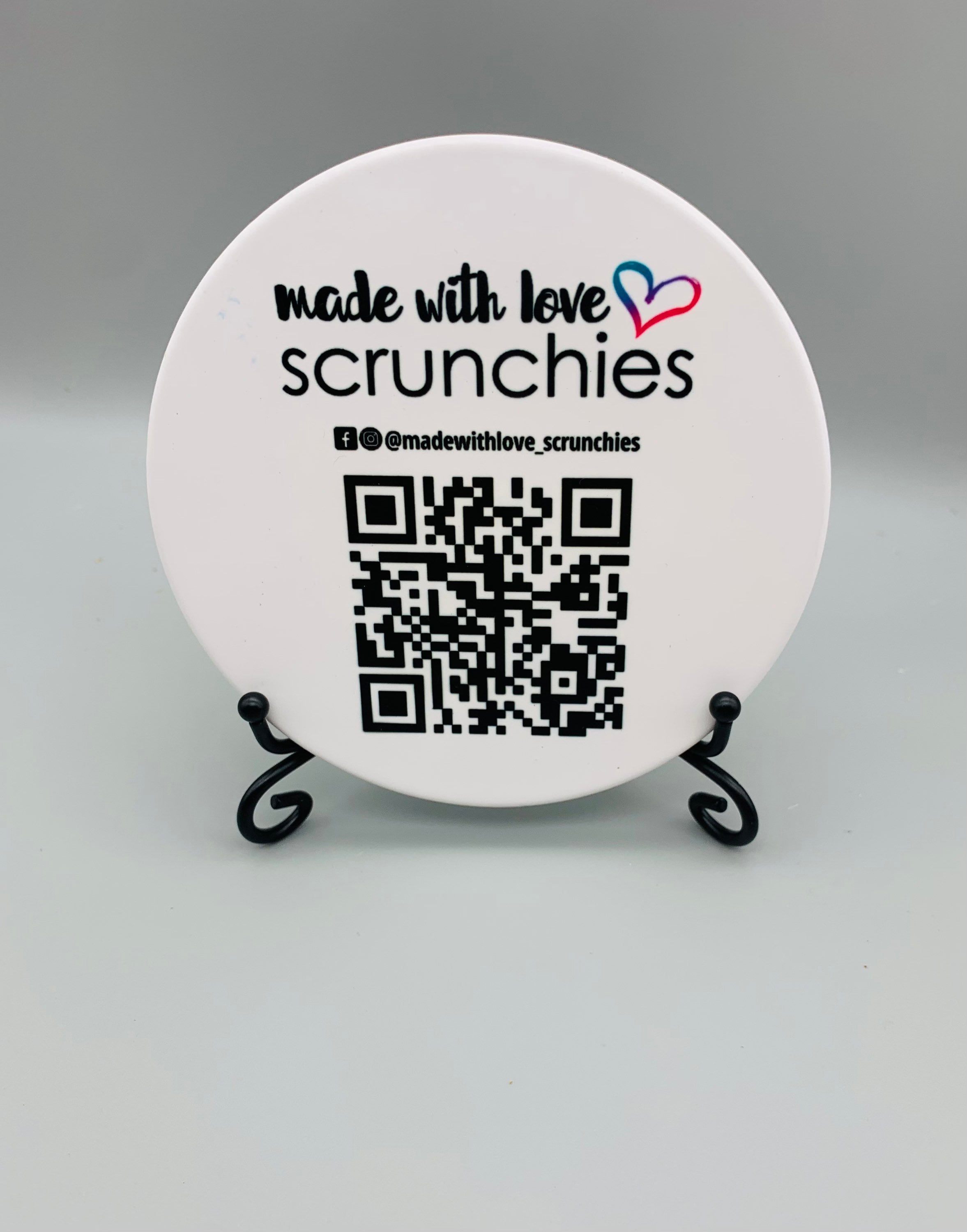 Logo Photo Prop 10.8cm Qr Code Sign Custom Ceramic - Etsy