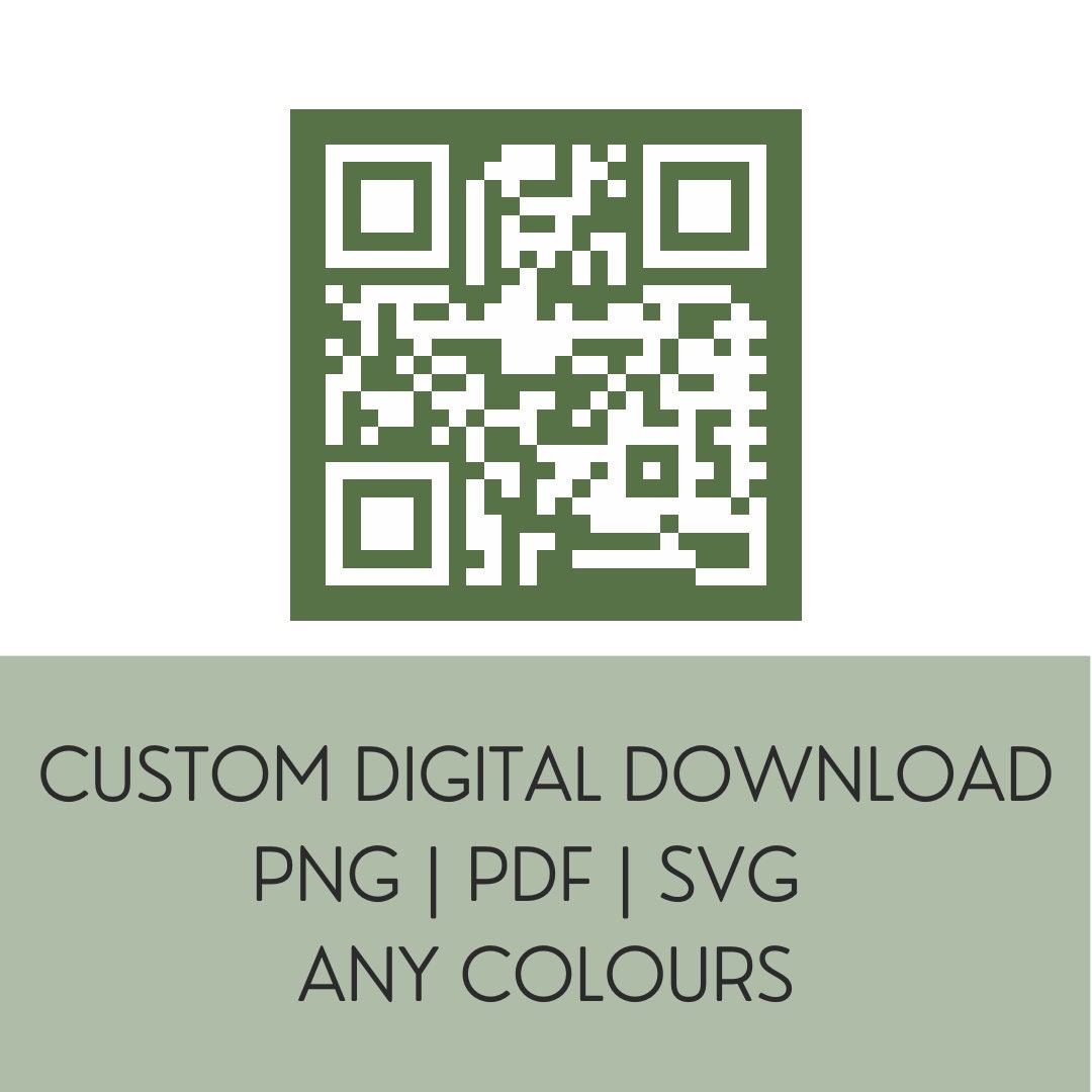 Digital Qr Code, Qr Code Generator, Svg Files, Custom Digital Download ...