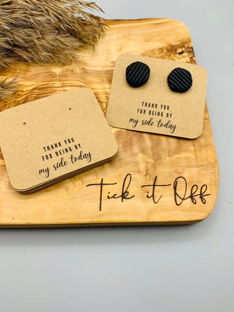 Custom Earring Backing Cards, Wedding Favours for Women, Jewellery ...
