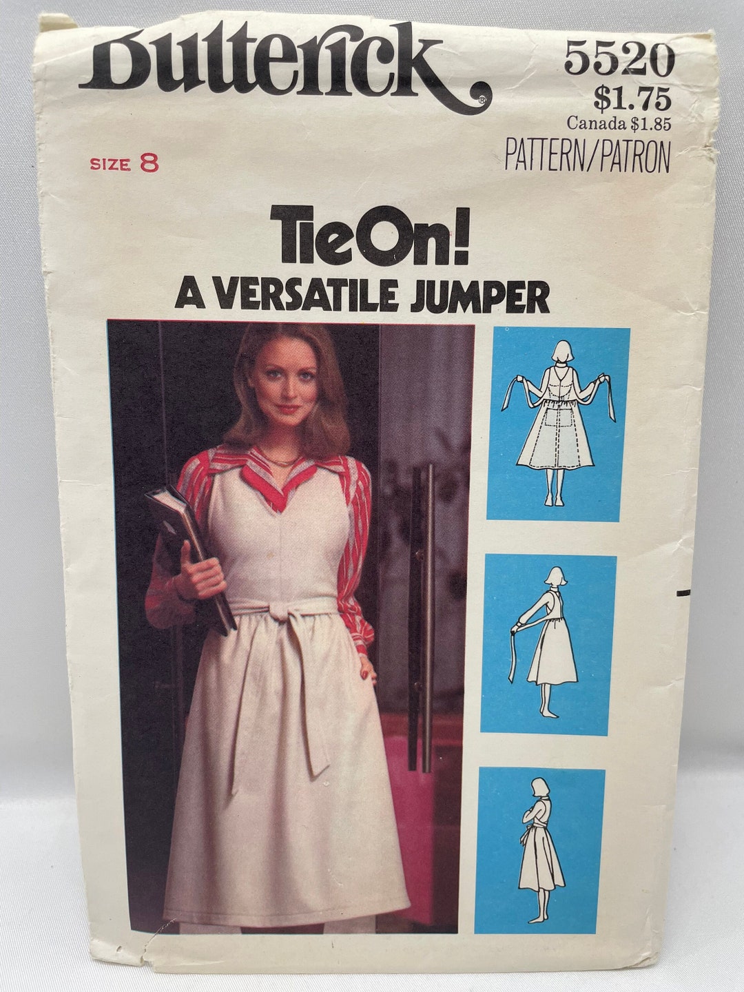 70s 80s Butterick 5520 Sewing Pattern Tie on Versatile Wrap - Etsy