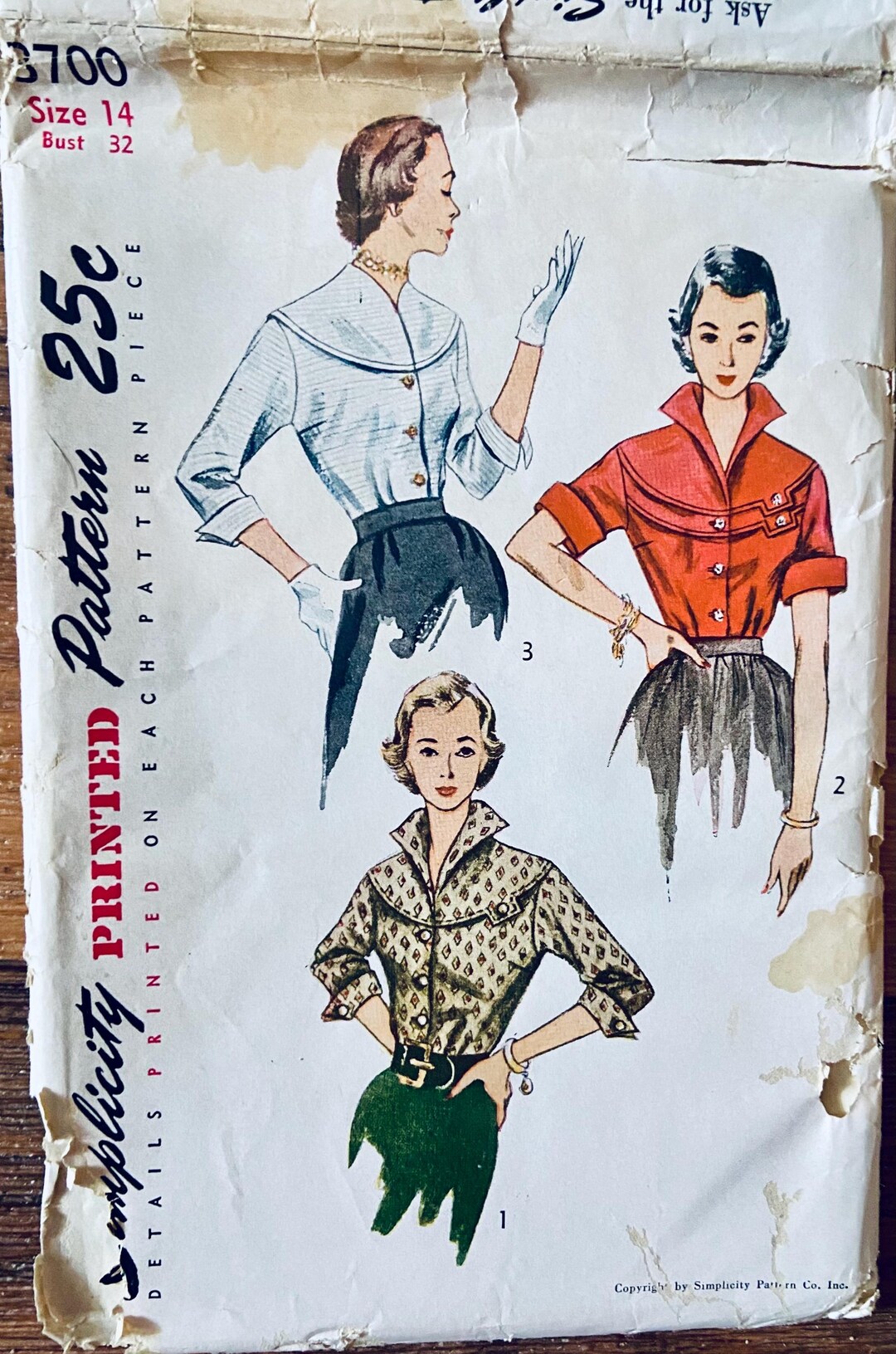 Simplicity 3700 Misses’ Set of Blouses With Sleeve and Collar ...