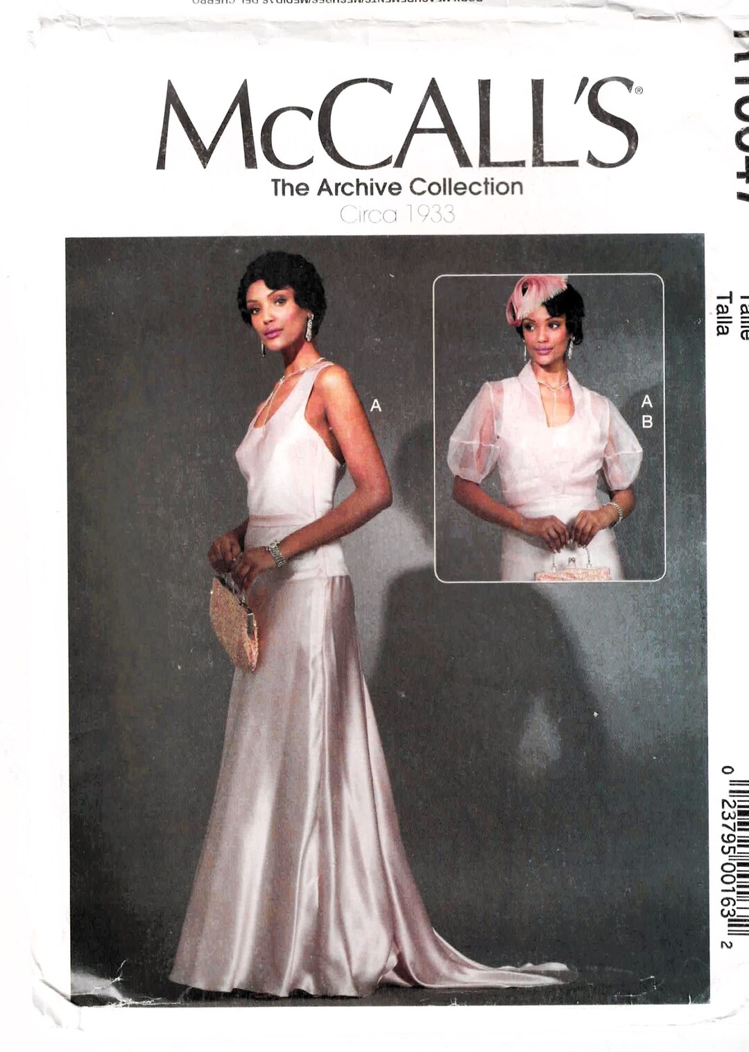 Mccall's 7867 Archive Collection Circa 1933 Misses' Bias Cut Dress and ...