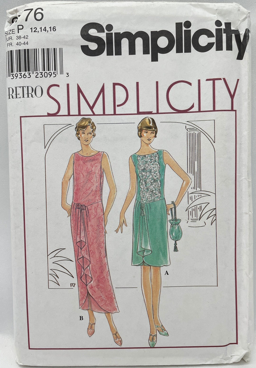 Simplicity 8776 Retro 20s Flapper Style Dress and Drawstring Purse ...