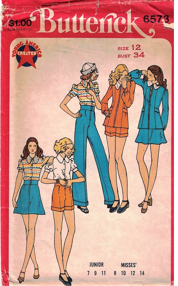 Butterick 6762 70's Vintage Sewing Pattern for a Mis… - Gem