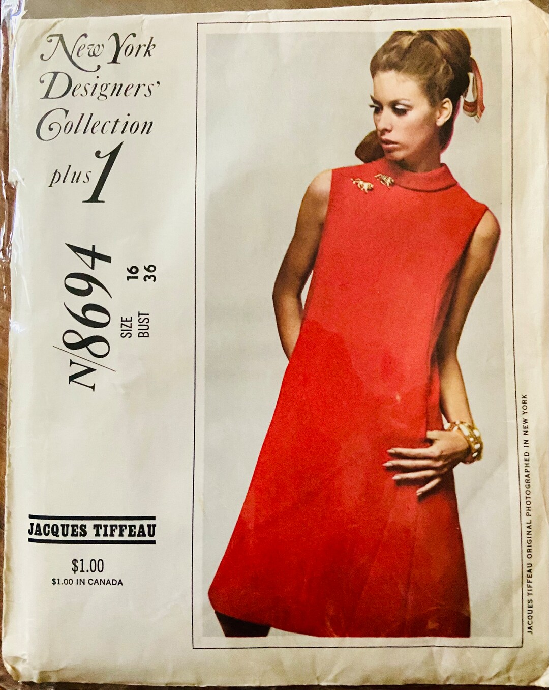 Vintage Mccall’s 8694 New York Designer’s Collection by Jacques Tiffeau ...