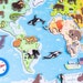 Kids Educational Wood Toys Big World Map Puzzle With - Etsy