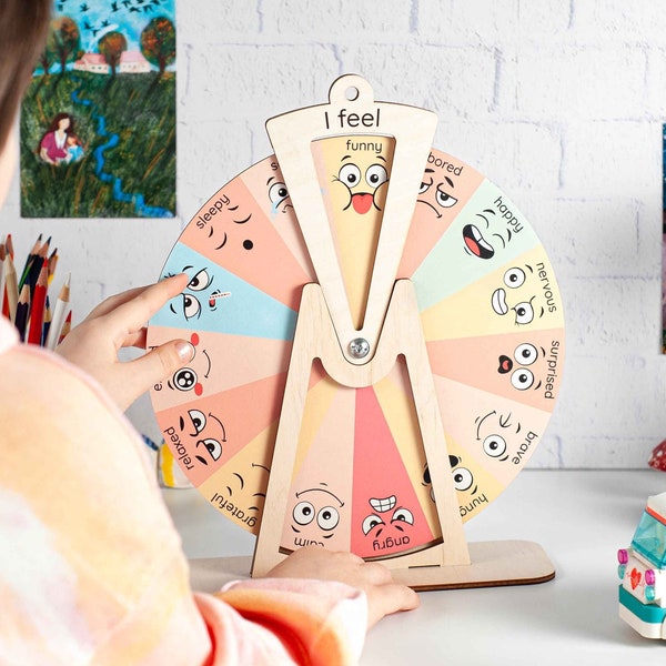 Wooden Emotions Wheel - Etsy