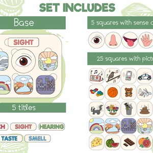 Educational Wood Toys Five Senses Matching Cards, Educational Toys ...