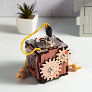 Travel Busy Cube, Fidget Cube for Kids, Toddler Sensory Toy, Wooden ...