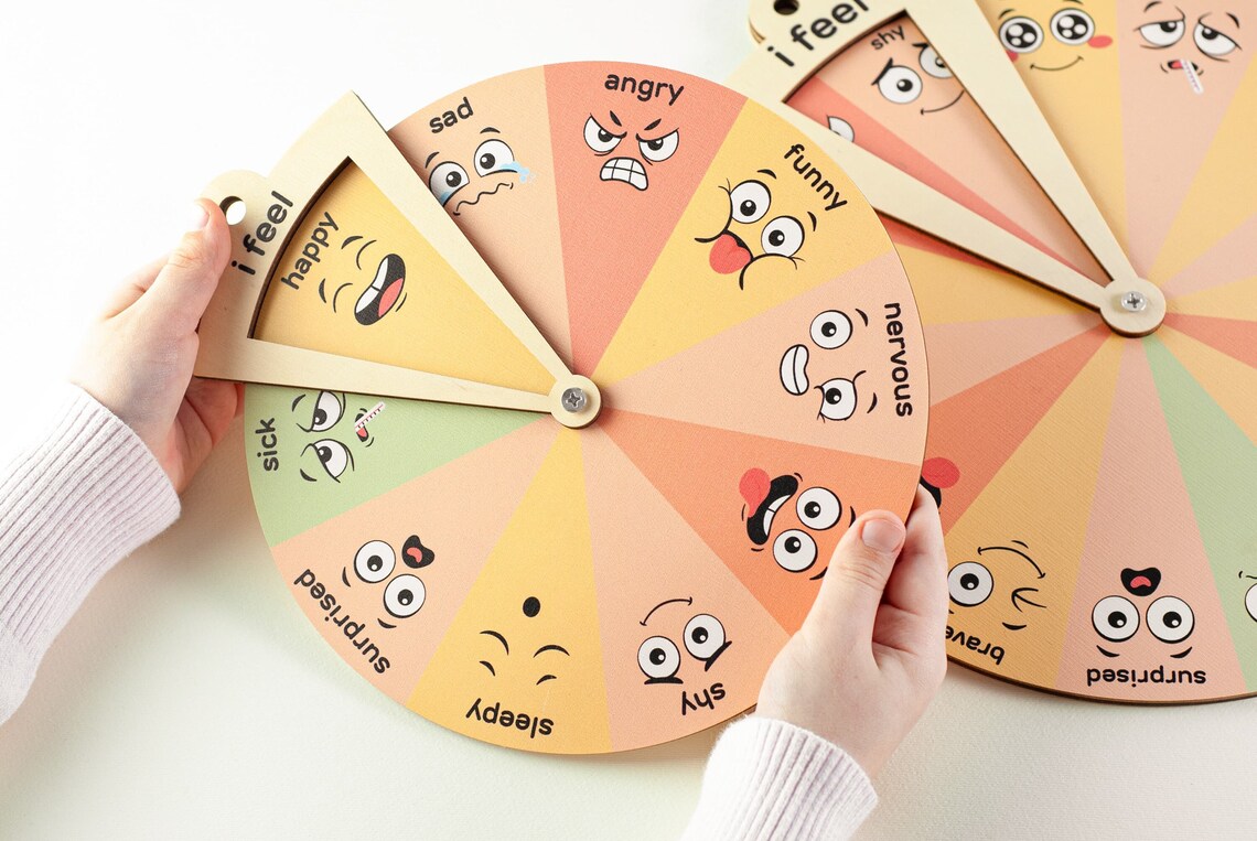 Gifts for Kids Emotional Wheel Feelings Wheel Emotion - Etsy